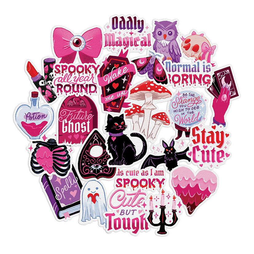 Navy Peony Cute Goth Stickers for Scrapbook | Oriental Trading