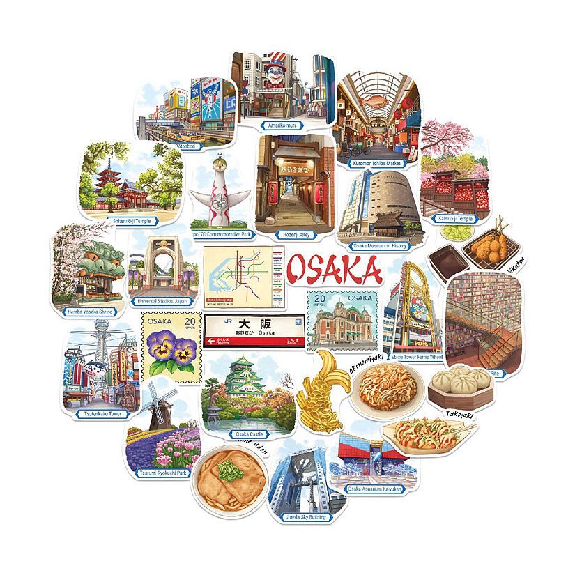 Navy Peony Osaka Stickers | Oriental Trading