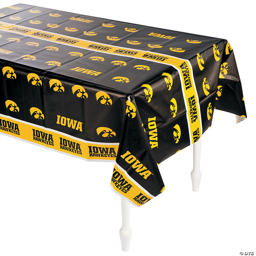 NCAA™ Iowa Hawkeyes Plastic Tablecloth - Discontinued