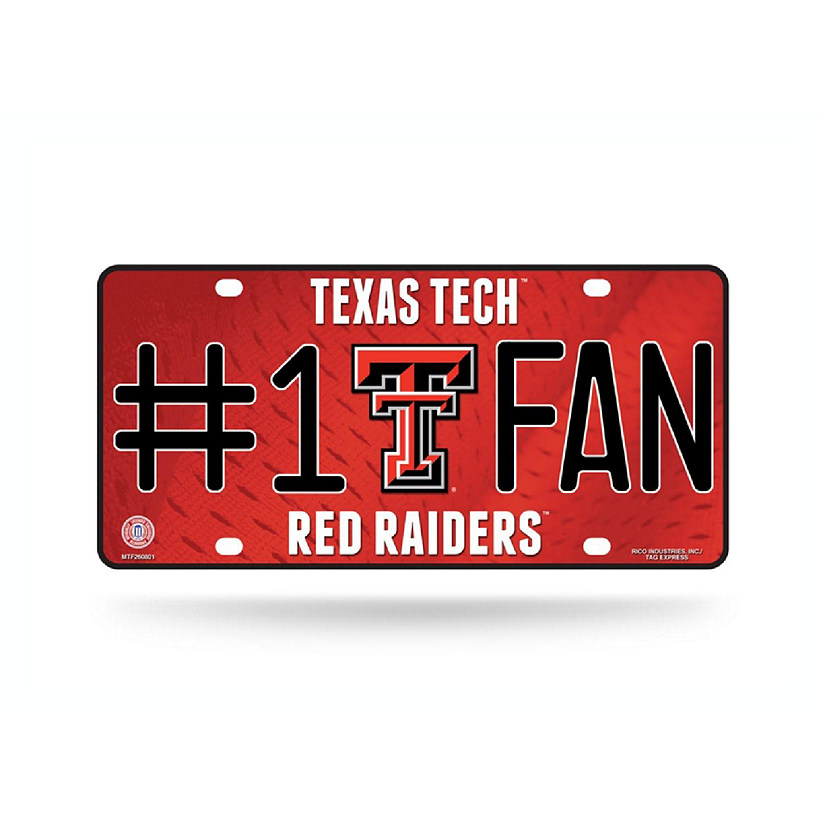 NCAA Texas Tech License Plate