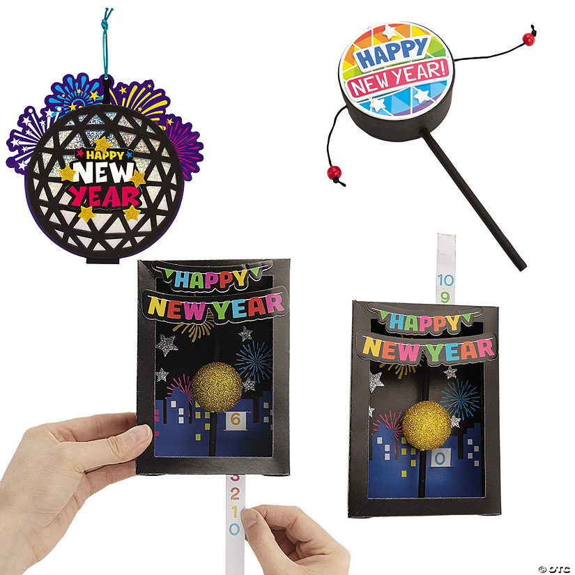 New Year’s Ball Drop Craft Kit Assortment - Makes 36