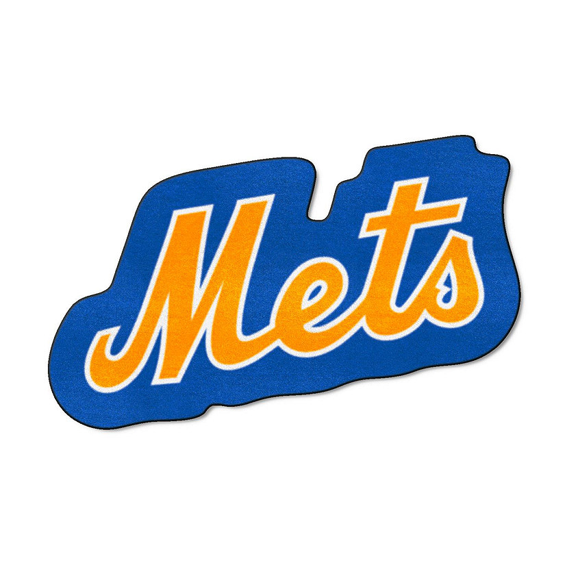 New York Mets Mascot Rug - Mets Script Alternate Logo | Oriental Trading