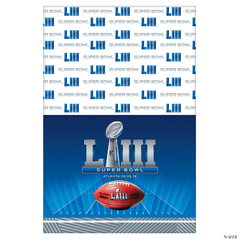 NFL® Super Bowl LIII Plastic Tablecloth - Discontinued