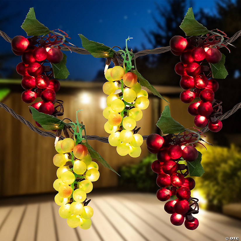 Northlight 5-Count Red and Green Grape Cluster String Light Set 8ft ...