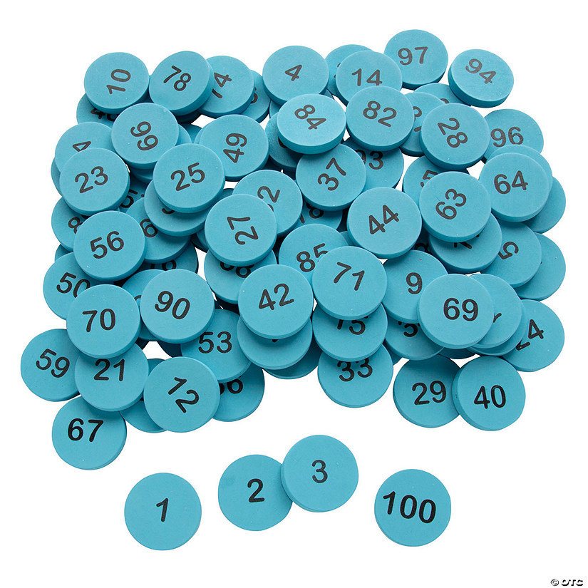 Number 1-100 Counting Coins - 100 Pc. | Oriental Trading
