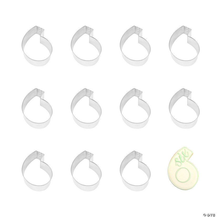 Number 6 Cookie Cutters