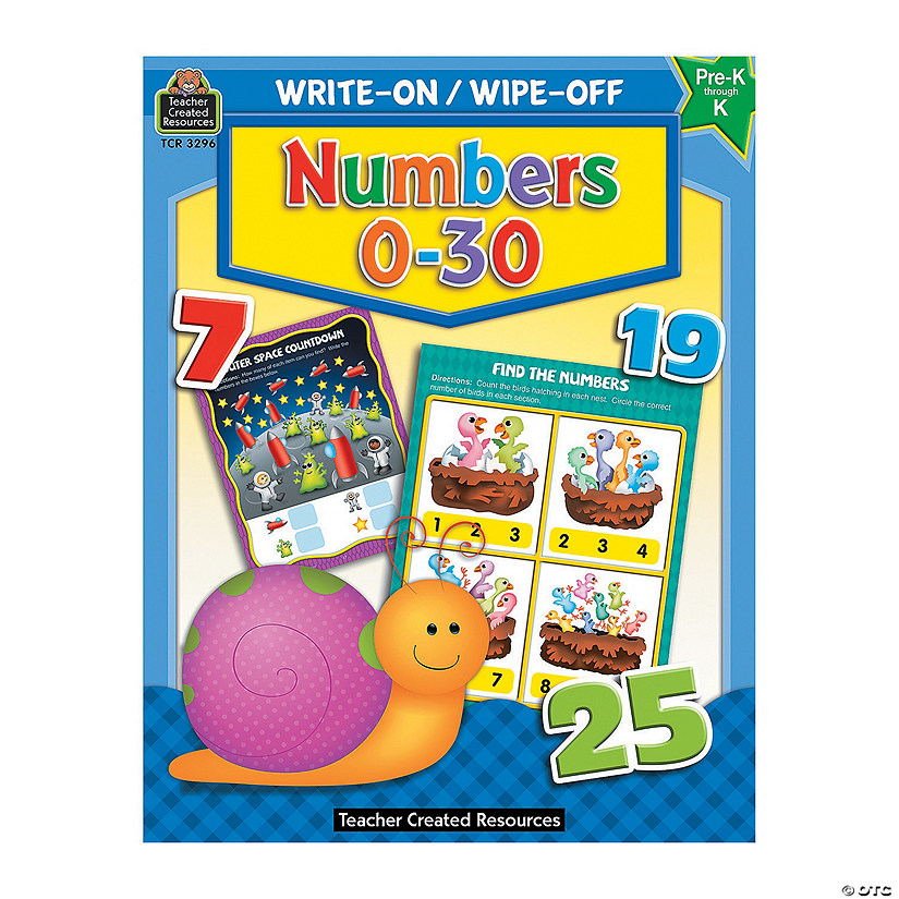 Numbers 0-30 Write-On Wipe-Off Book | Oriental Trading