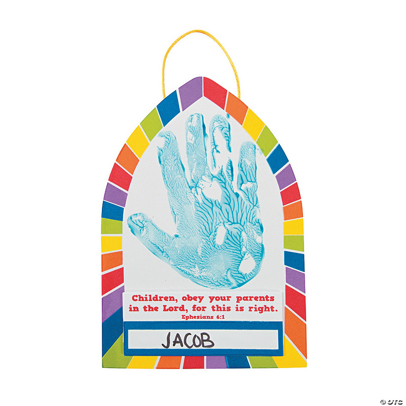 Obedient Hands Handprint Sign Craft Kit | Oriental Trading