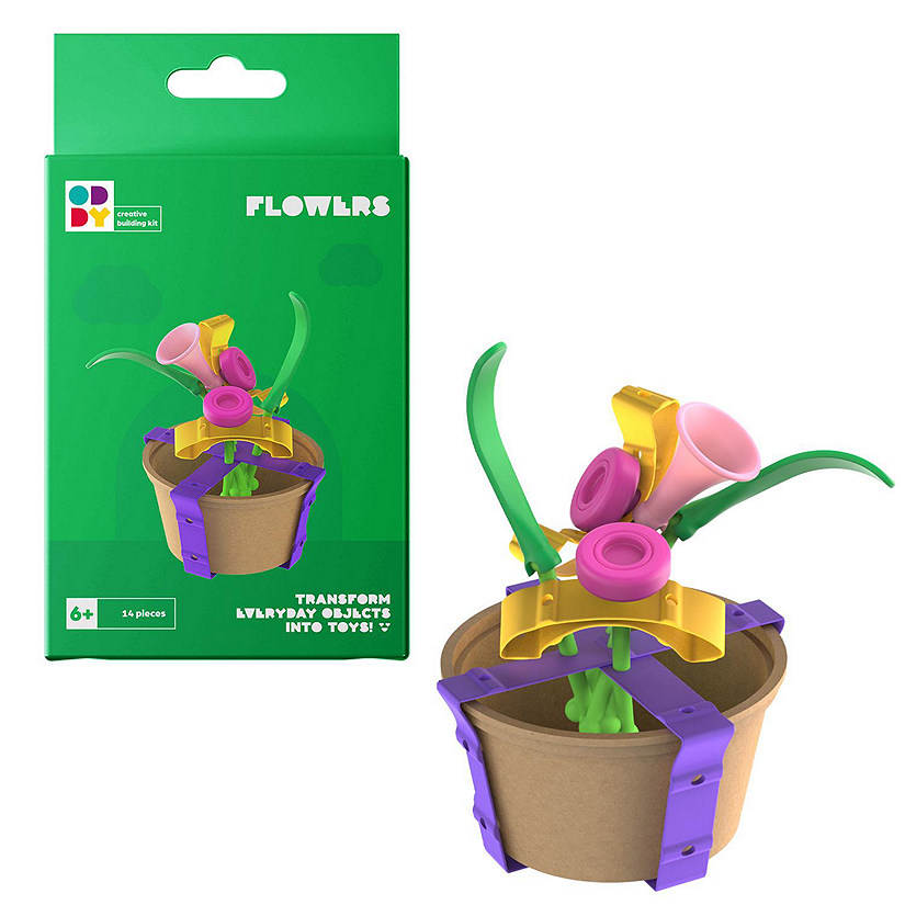 Oddy Mini Flowers 14 Piece Building Kit | Oriental Trading