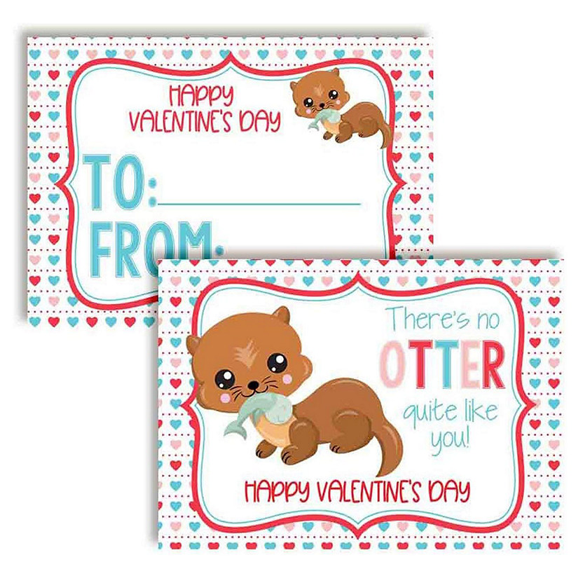 Otter Classroom Valentines 30pc. by AmandaCreation | Oriental Trading