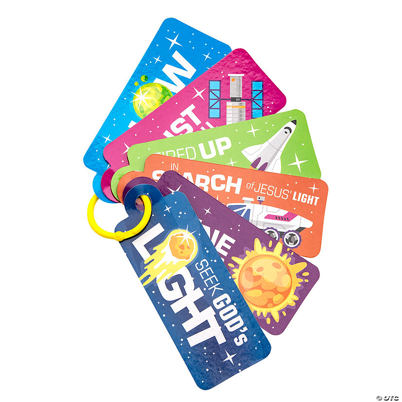Outer Space VBS Verse-a-Day Cards on a Ring Sets - 12 Pc. - Discontinued