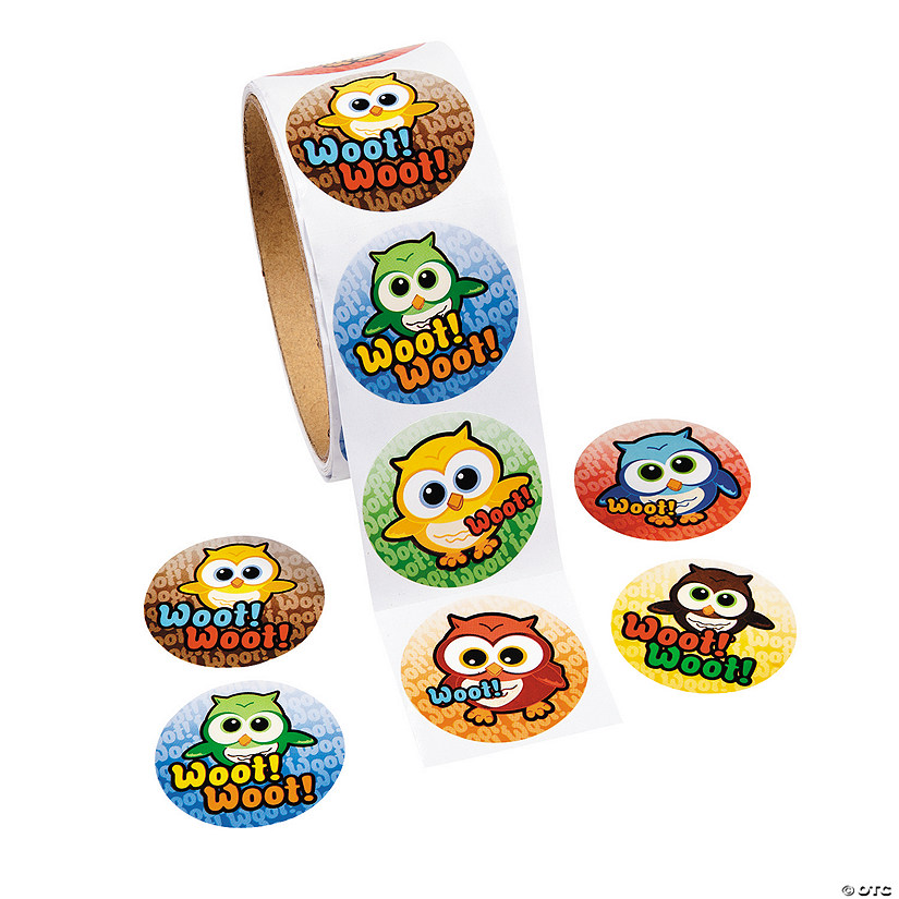 Owl Sticker Roll - 100 Pc. - Discontinued