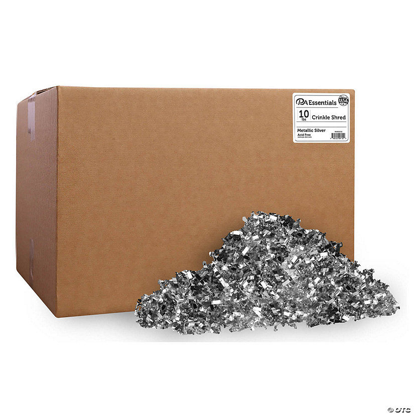 PA Essentials Crinkle Shred Box 10lb Metallic Slvr