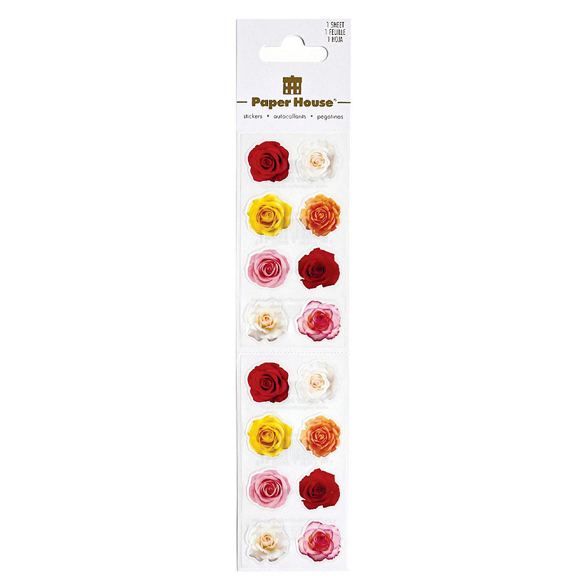 Paper House Decorative Stickers-Mini Mixed Roses
