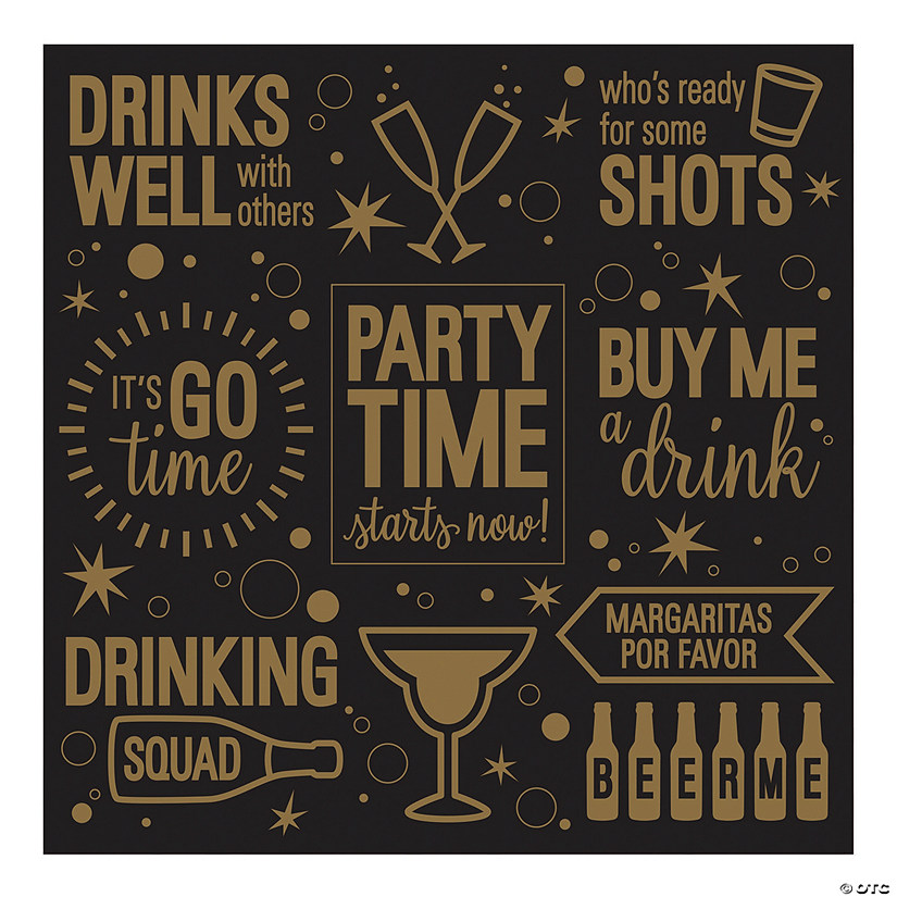 Party Time Drinking Backdrop | Oriental Trading