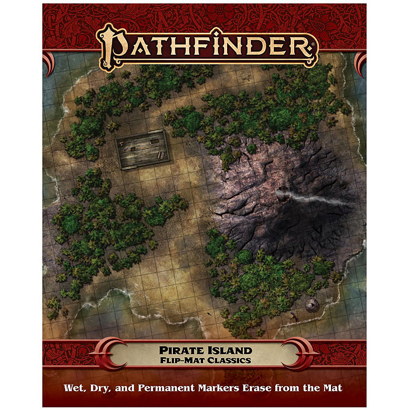 Pathfinder: Pirate Island - 24X30" Unfolded, Folding Map, Tabletop Rpg ...