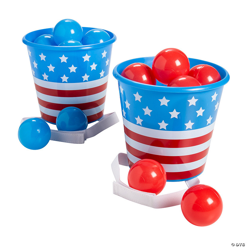 Patriotic Bucket Toss Game - 14 Pc. | Oriental Trading
