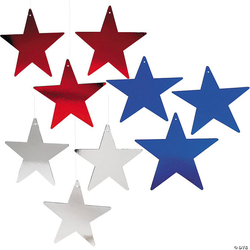 Patriotic Metallic Star Kit - 36 Pc.