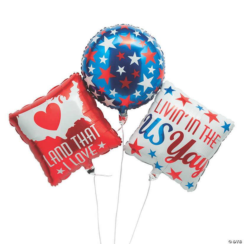 Patriotic Mylar Balloon Set - 3 Pc. - Discontinued