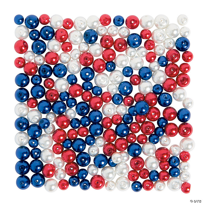 Patriotic Pearl Bead Assortment