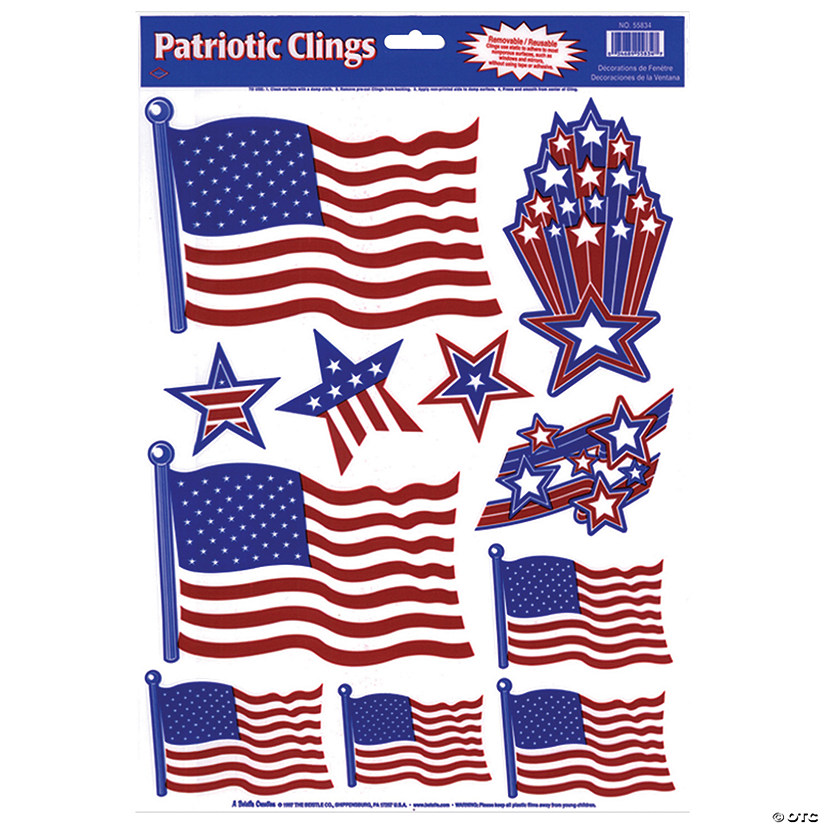 Patriotic Window Clings | Oriental Trading