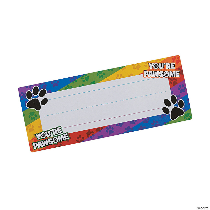Paw Print Desk Plates - 24 Pc. | Oriental Trading