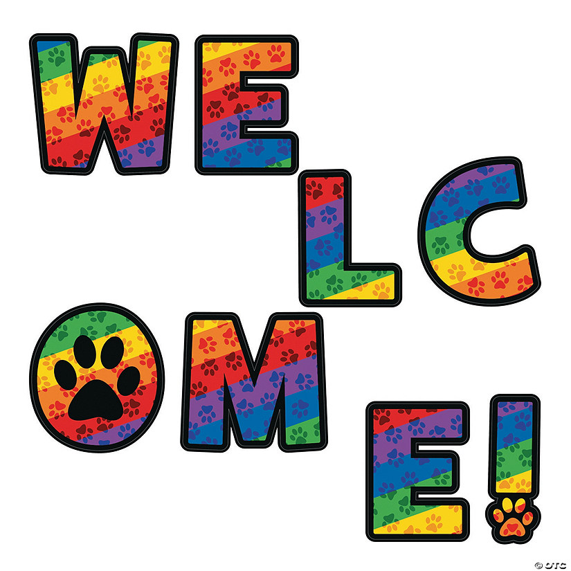 Paw Print Welcome Letters - 8 Pc.
