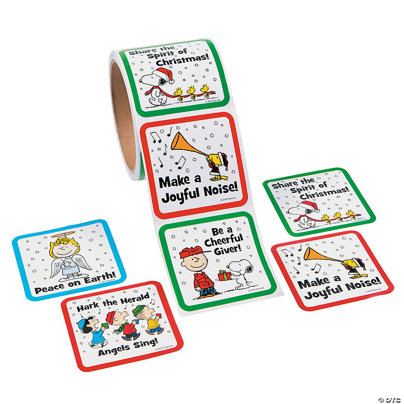 Peanuts® Inspirational Christmas Sticker Roll - 100 Pc.