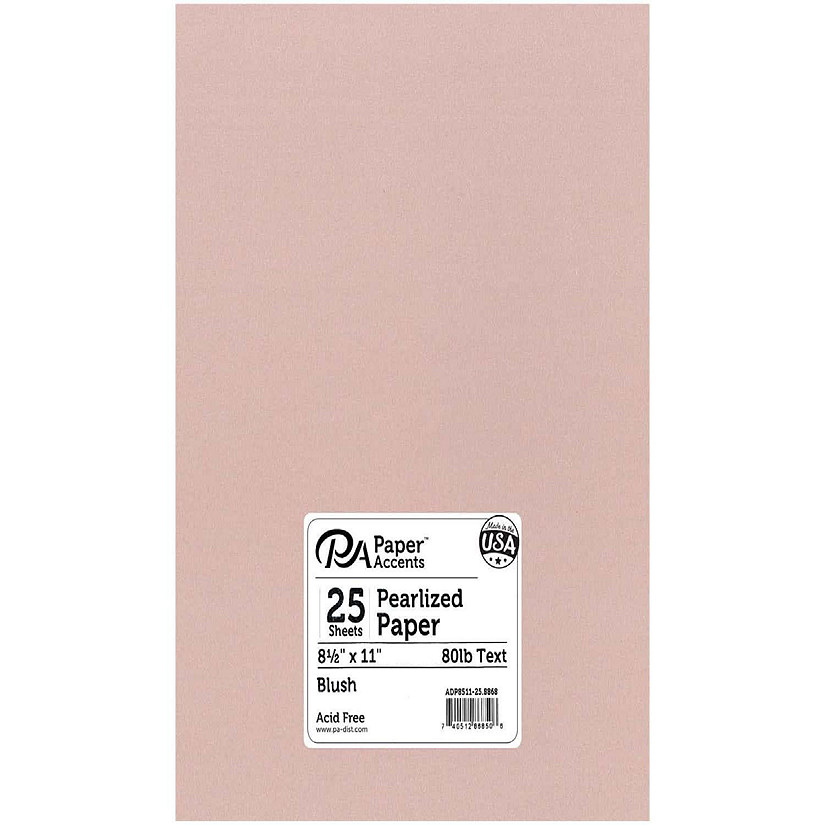 Pearlized Paper 8 1/2 x 11 in. Blush