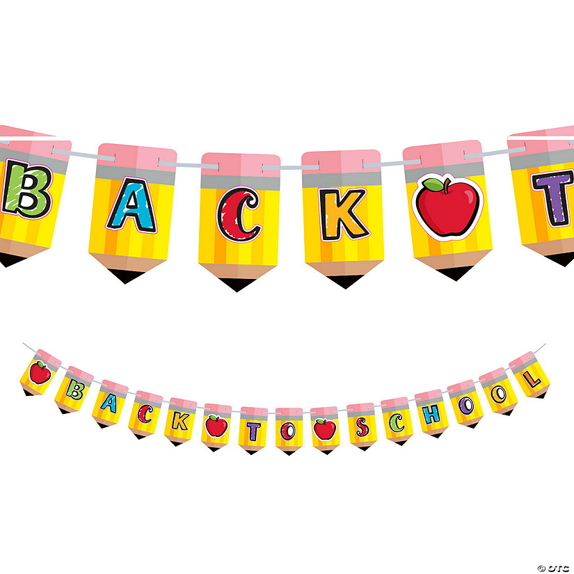 Pencil Pennant Banner with Sticker Sheets