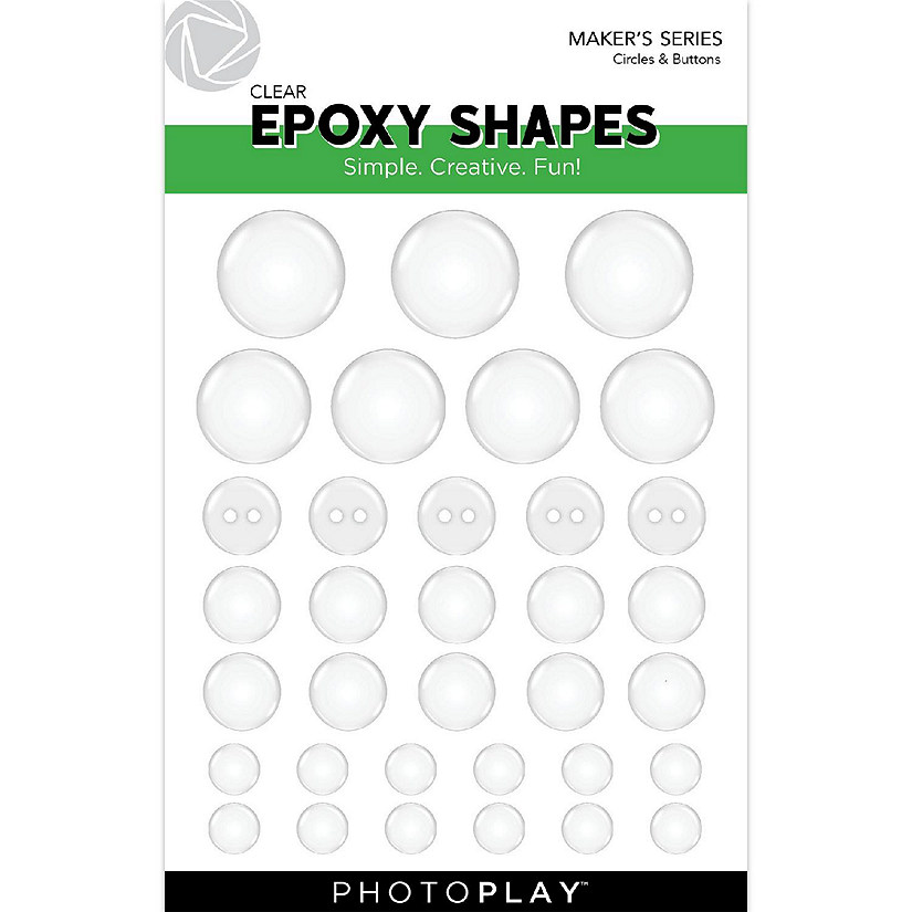 PhotoPlay Clear Epoxy Stickers-Circles & Buttons