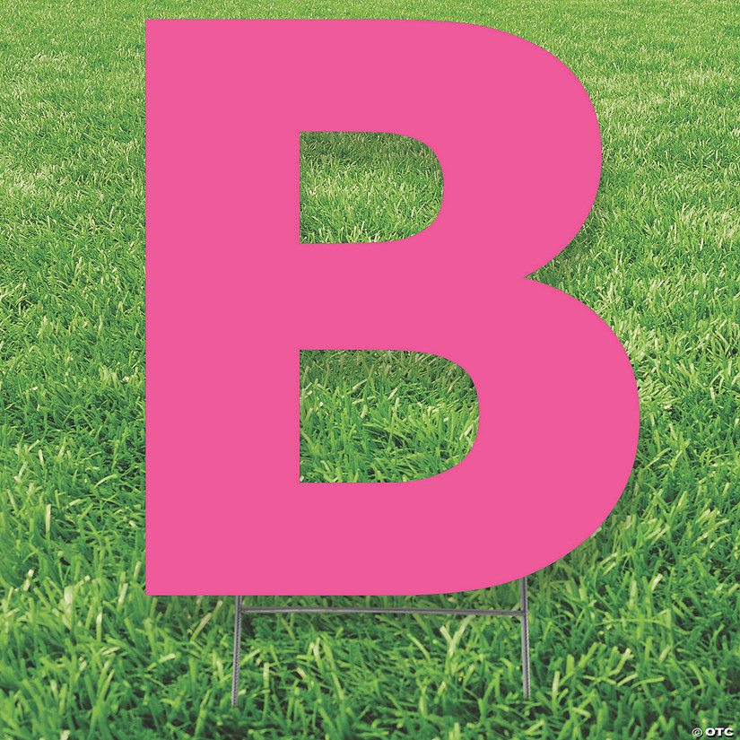 Pink Letter B Yard Sign | Oriental Trading