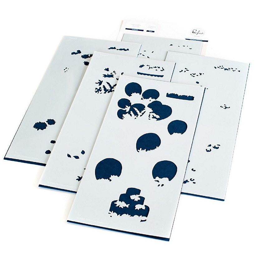 Pinkfresh Studio Stencils 4"X9" 5/Pkg-Celebrate Layering | Oriental Trading