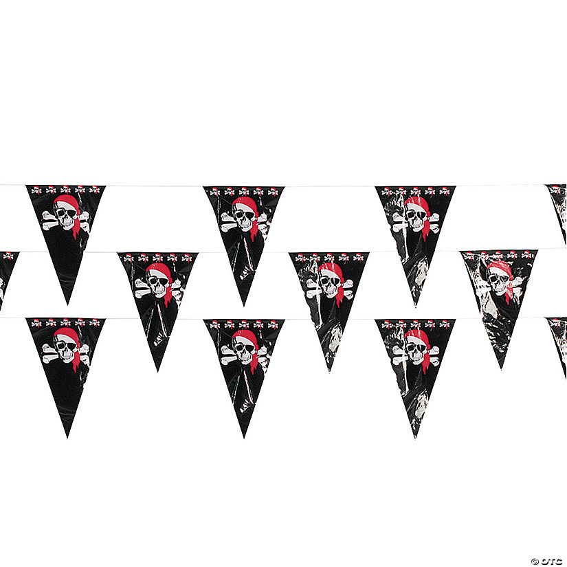 Pirate Plastic Pennant Banner | Oriental Trading