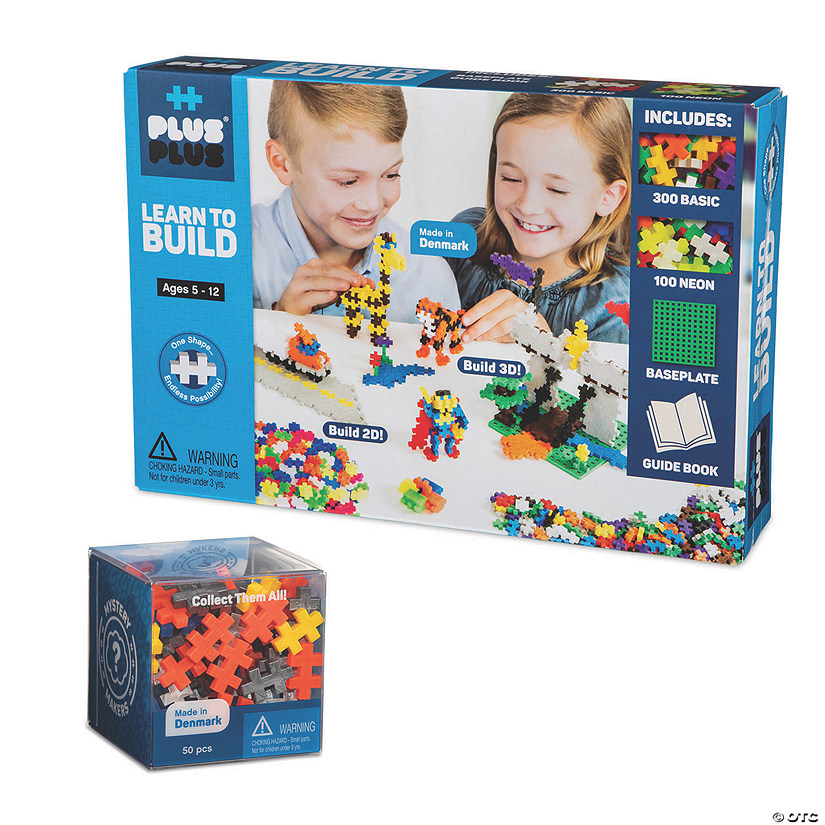 PlusPlus Learn To Build Set plus FREE Mystery Kit: Basic Colors ...