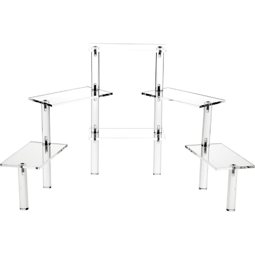 Plymor Clear Acrylic Rectangular 6-Platform Multi-Item Display Riser ...