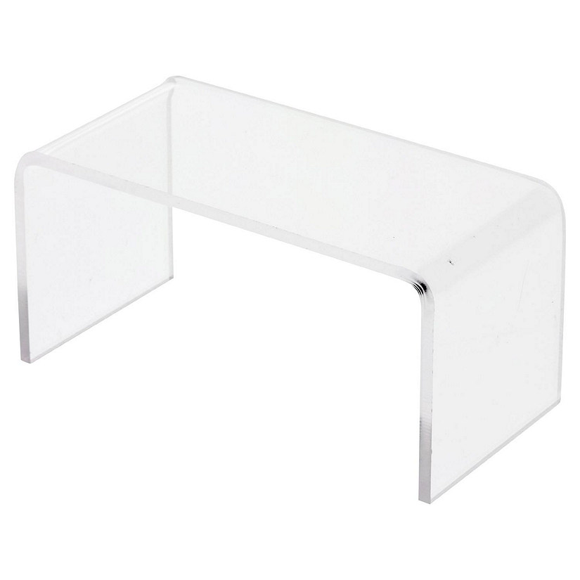 Plymor Clear Acrylic Rectangular Display Riser, 2" H x 4" W x 2" D