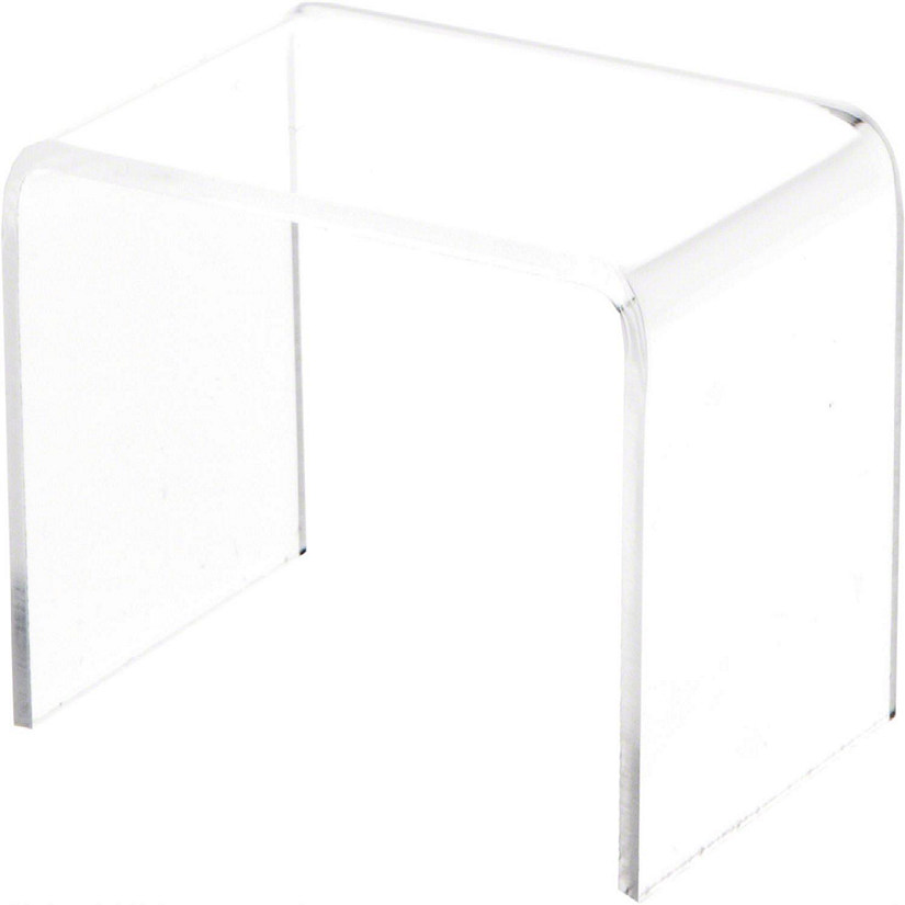 Plymor Clear Acrylic Rectangular Display Riser, 2 inch Height x 3 inch ...