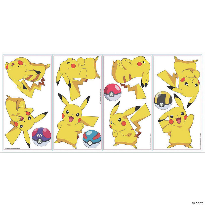 Pokemon Pikachu Peel & Stick Decals