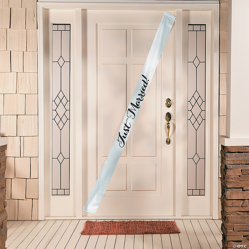 Polyester Just Married Door Banner - Discontinued
