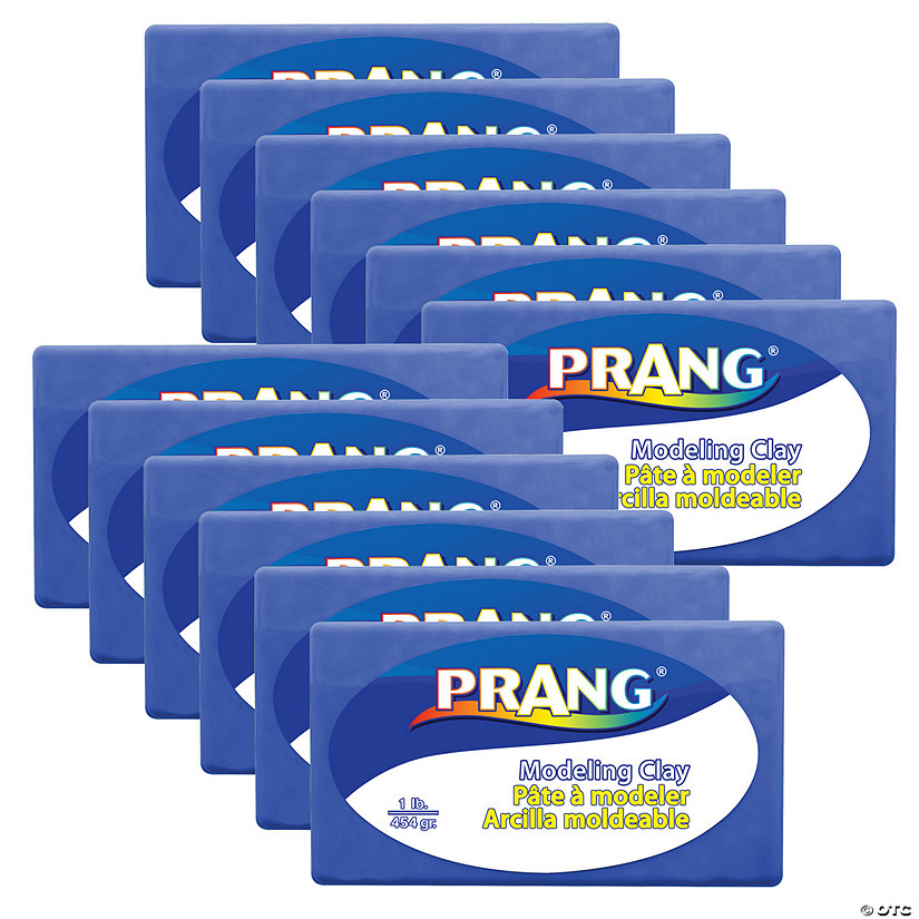 Prang Modeling Clay, 1 lb. Per Pack, Blue, Pack of 12