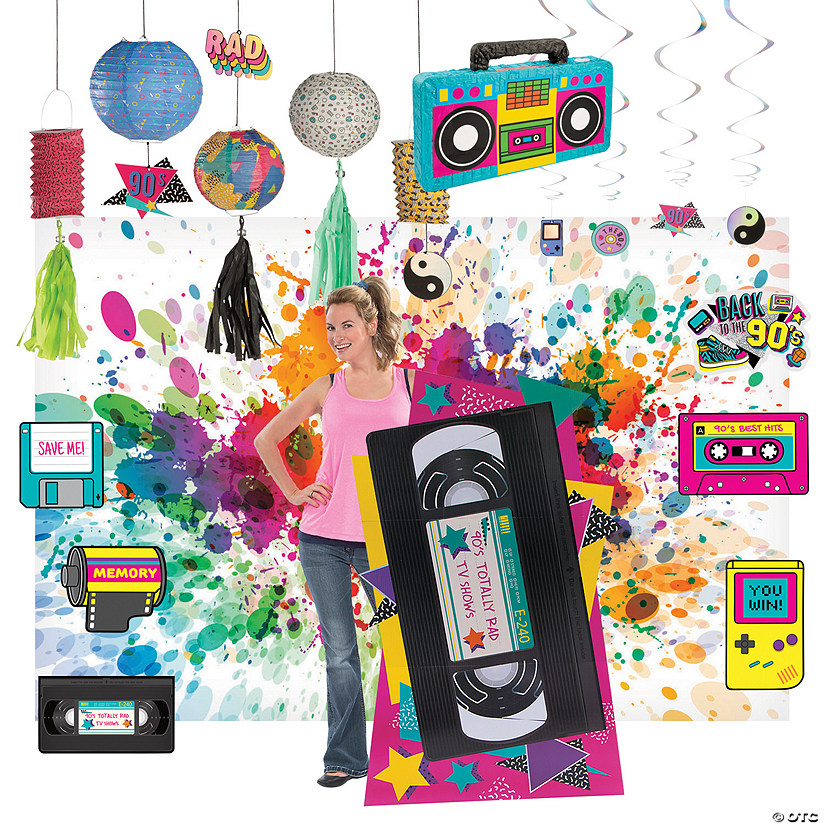 Premium 90s Party Decorating Kit - 20 Pc.