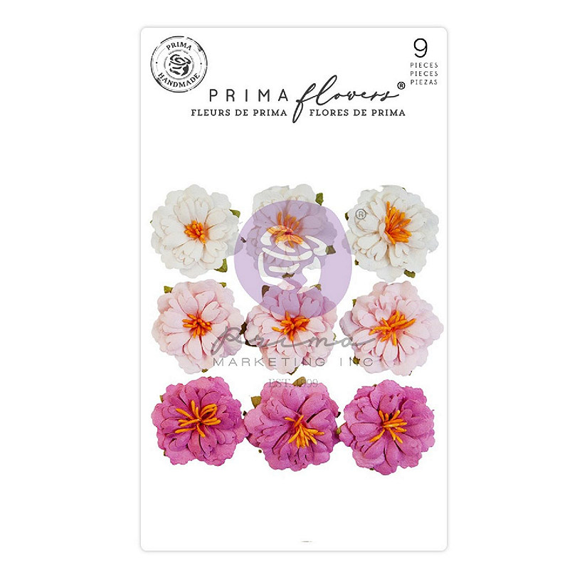 Prima Marketing Paper Flowers 9/Pkg-Blushing/ Avec Amour