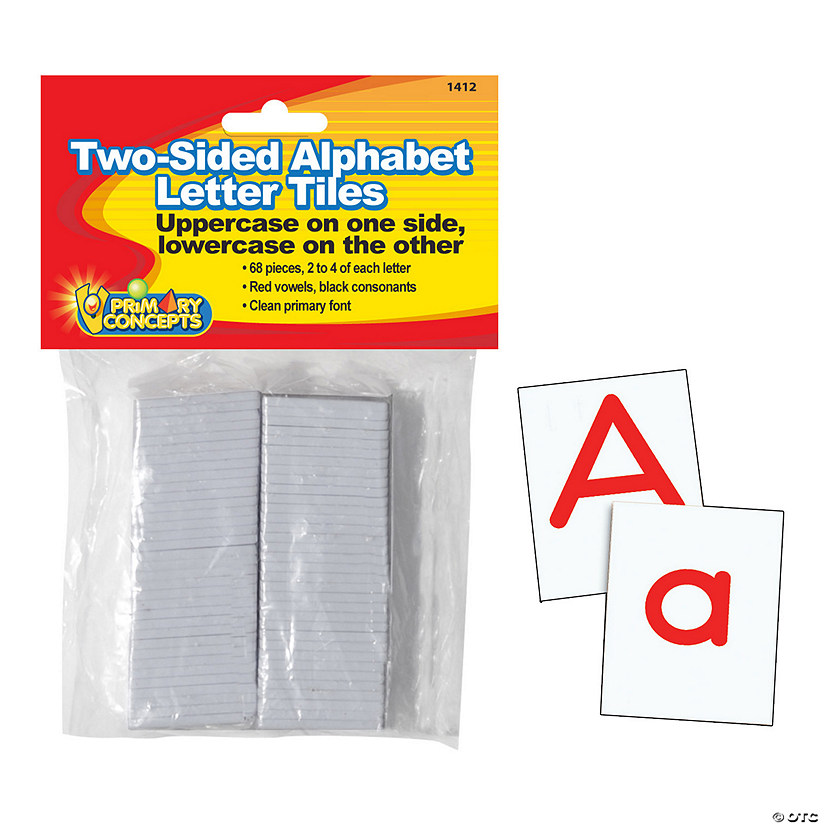 Primary Concepts Two-Sided Alphabet Letter Tiles | Oriental Trading