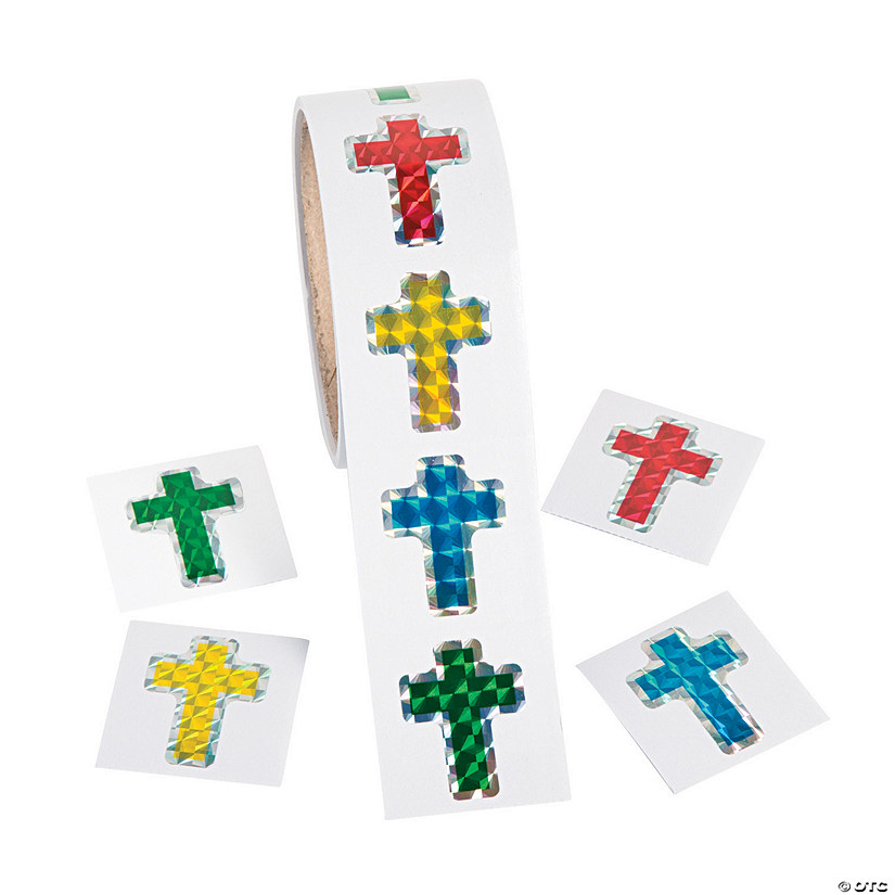 Prism Cross Sticker Roll - 100 Pc. | Oriental Trading