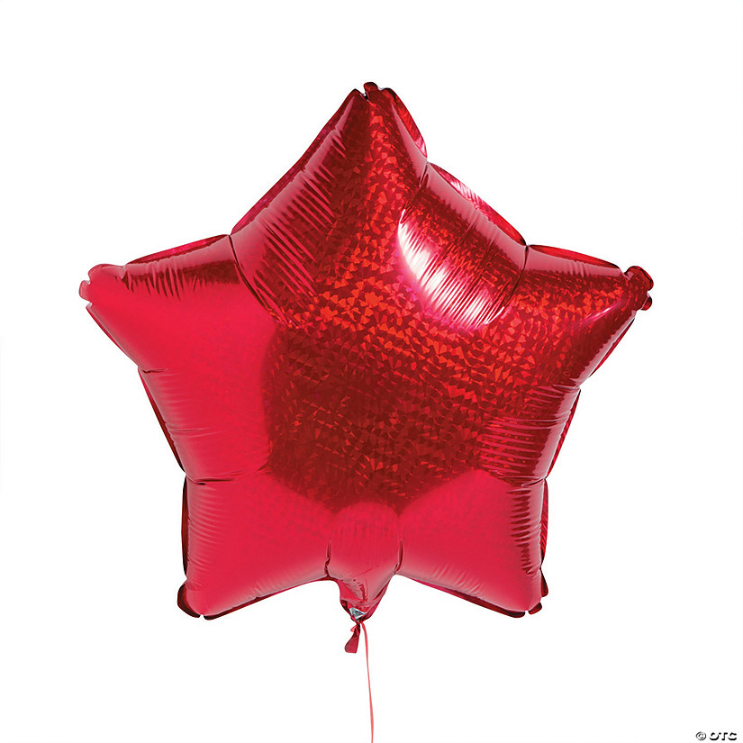 Prismatic Red Star Mylar Balloon - Discontinued