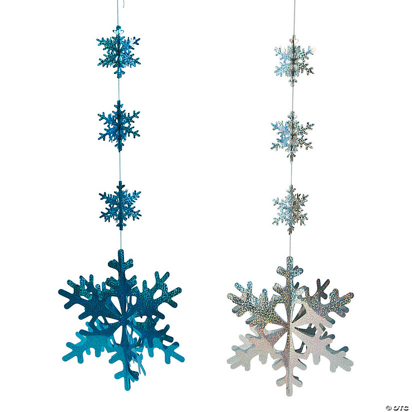 Prismatic Snowflake Ceiling Decorations