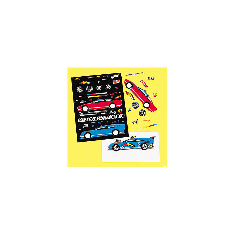 Race Car Sticker Sheets - Discontinued