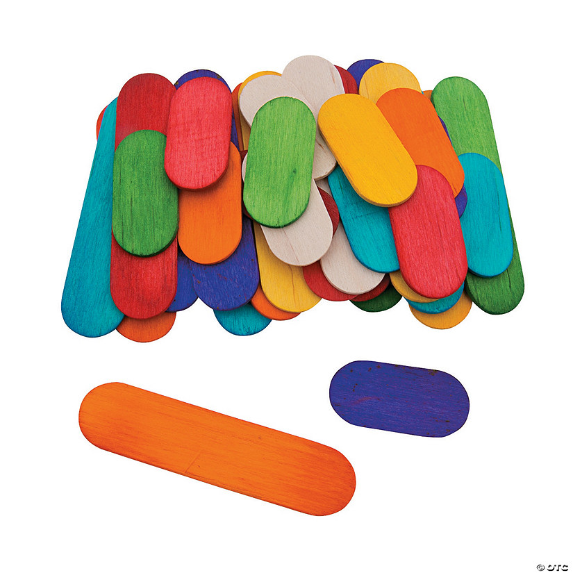 Rainbow-Colored Mini Craft Sticks - Discontinued