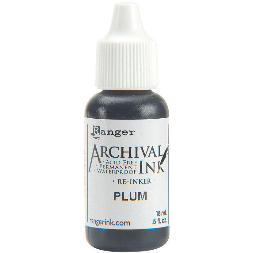 Ranger Archival Pad Reinker .5oz-Plum | Oriental Trading